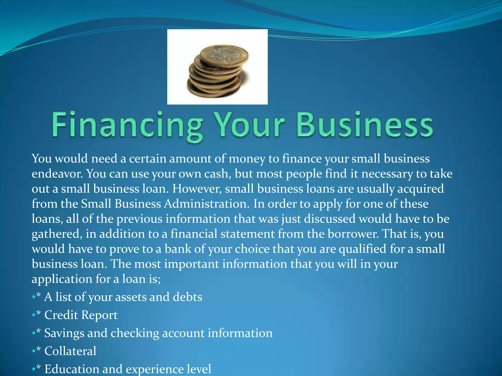 Introduction To Small Business Management Slideshow | PPT