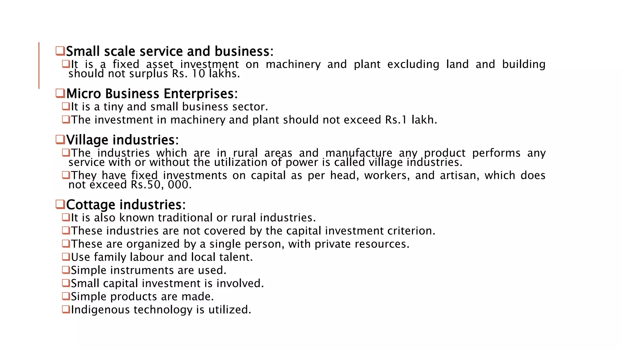 Introduction to small scale enterprises | PPTX