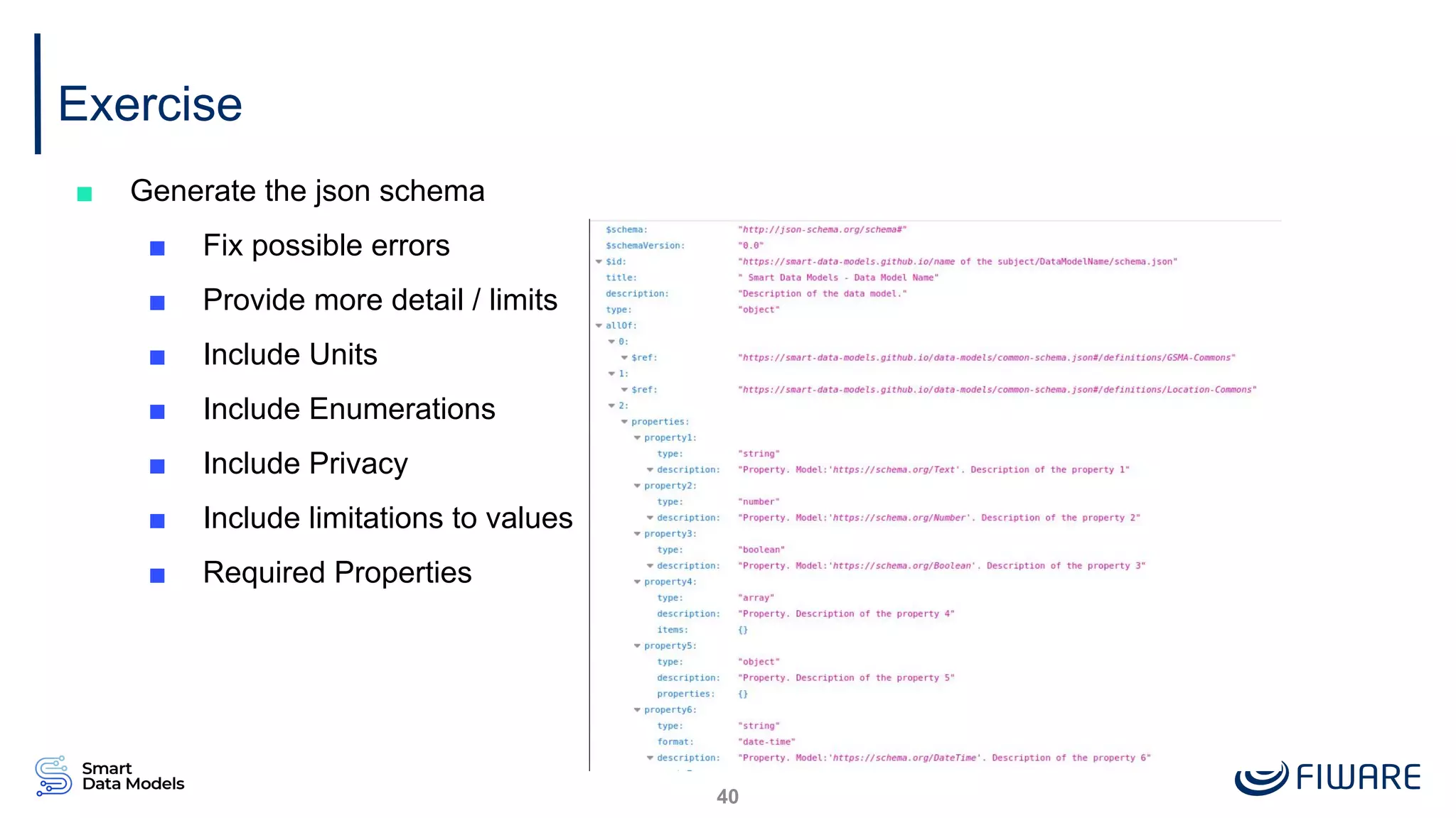FIWARE Training: Introduction to Smart Data Models | PDF