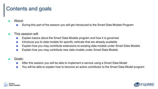 FIWARE Training: Introduction to Smart Data Models | PPT