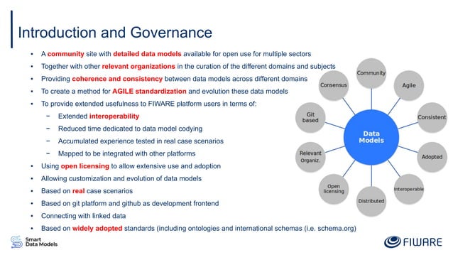 FIWARE Training: Introduction to Smart Data Models | PPT