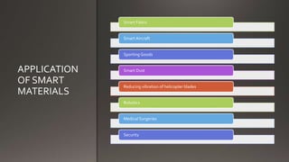 Introduction to smart materials | PPTX | Physics | Science