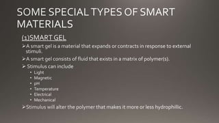 Introduction to smart materials | PPTX | Physics | Science