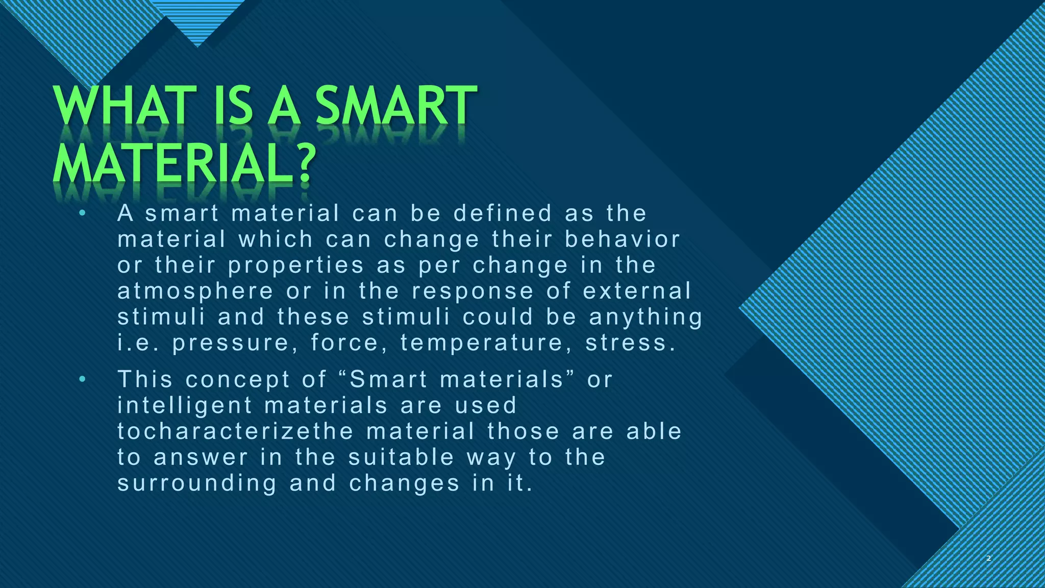 Introduction to smart materials | PPTX