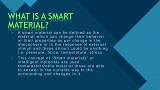 Introduction to smart materials | PPTX