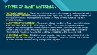 Introduction to smart materials | PPTX