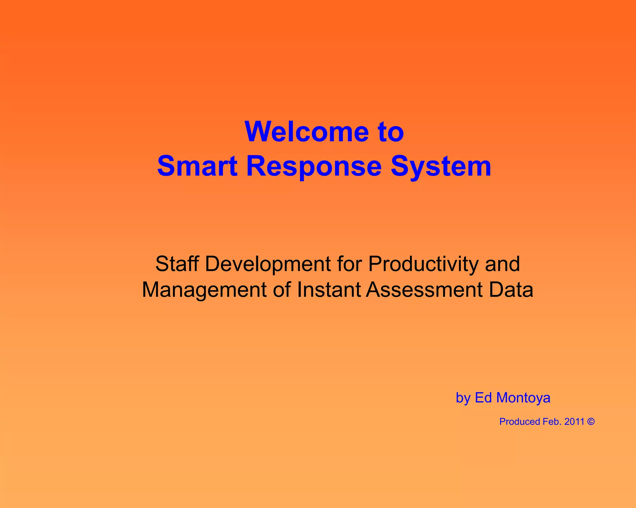 Introduction to smart response clickers system ed montoya | PPTX ...