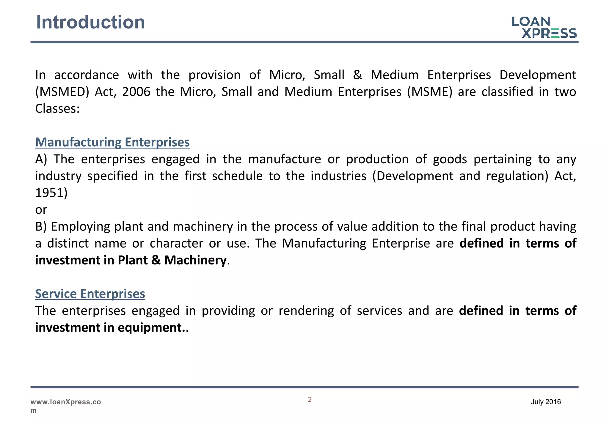 Introduction to SMEs and MSMEs | PPTX