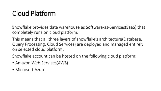 Introduction to snowflake | PPTX