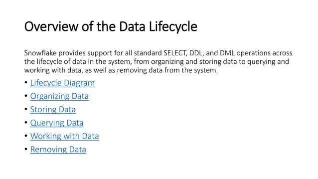 Introduction to snowflake | PPTX