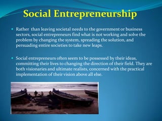 Introduction to social entrepreneurship | PPTX