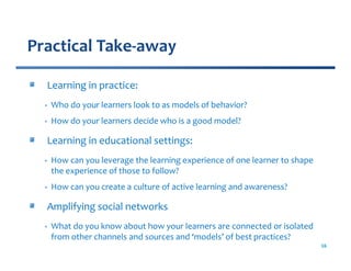 Introduction to social learning theory - mini lecture #acehp14 | PDF ...