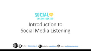 Introduction to Social Media Listening | PDF