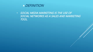 INTRODUCTION TO SOCIAL MEDIA MARKETING . | PPTX