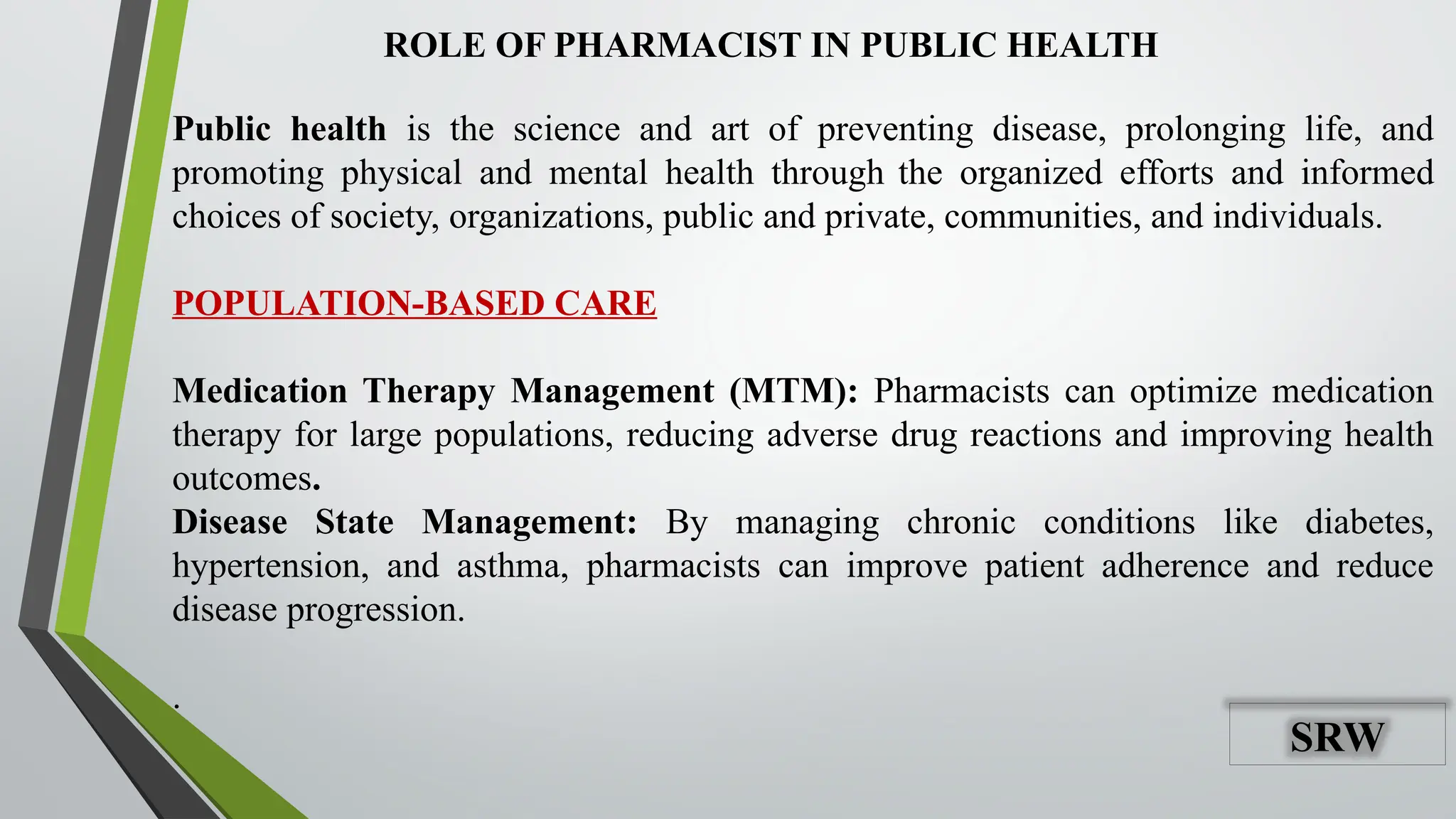 Introduction To Social Pharmacy -Role of Pharmacist In Public Health | PPTX
