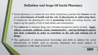Introduction To Social Pharmacy -Role of Pharmacist In Public Health | PPTX