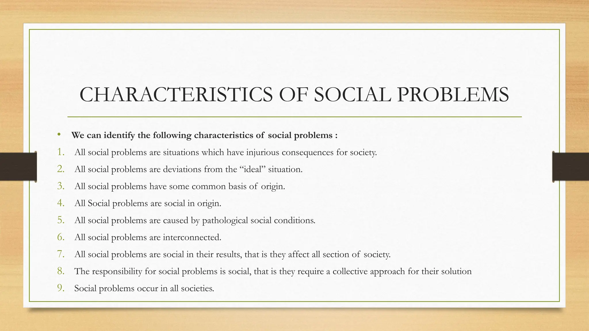 Introduction to Social Problem - Presentation | PPTX