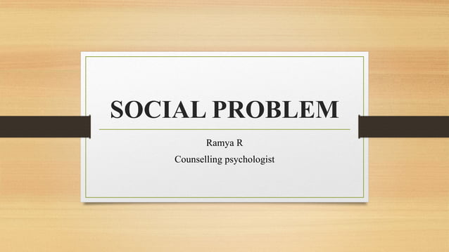 Introduction to Social Problem - Presentation | PPTX