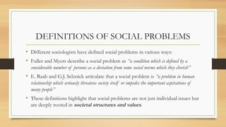 Introduction to Social Problem - Presentation | PPTX