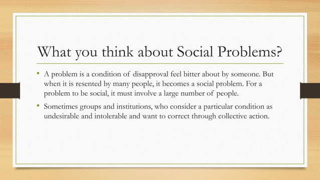 Introduction to Social Problem - Presentation | PPTX