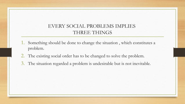 Introduction to Social Problem - Presentation | PPTX