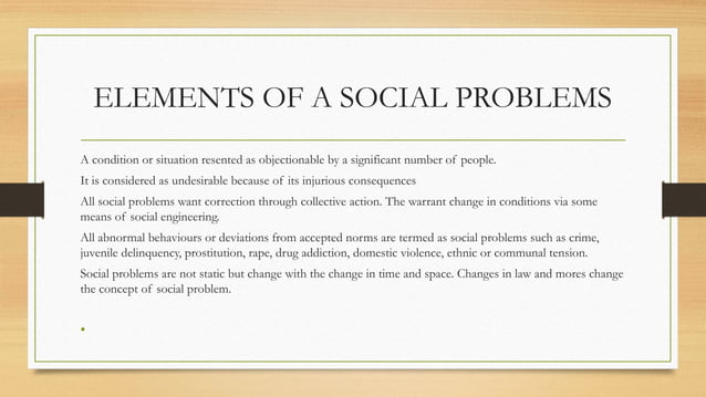 Introduction to Social Problem - Presentation | PPTX