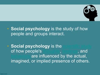 Introduction to social psychology lecture 1 | PPTX