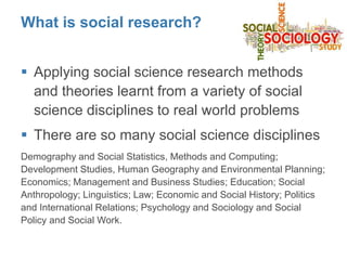 Introduction to Social Research Careers | PPTX