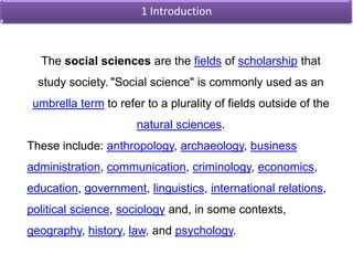 Introduction to Social Science | PPTX