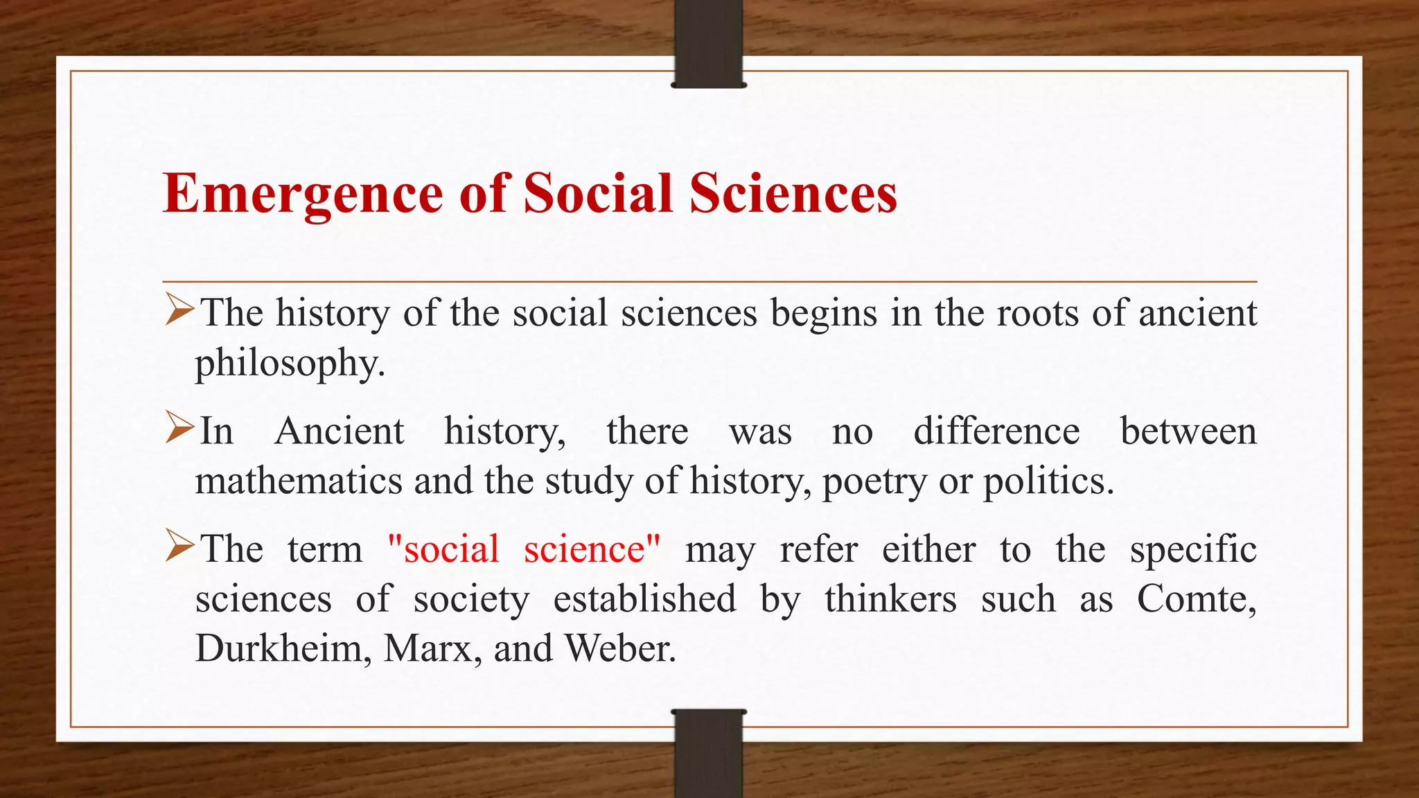 Introduction to social sciences | PPT