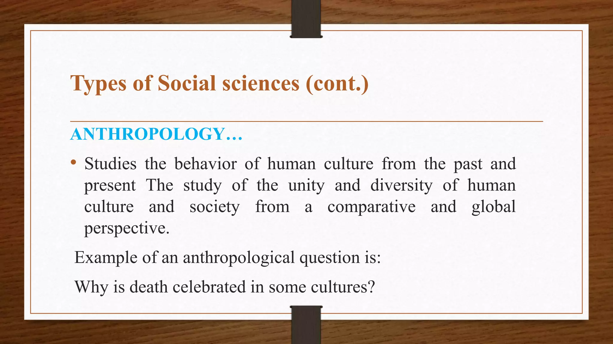 Introduction to social sciences | PPT