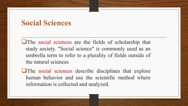 Introduction to social sciences | PPT