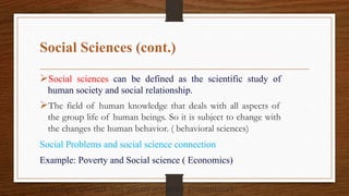 Introduction to social sciences | PPT