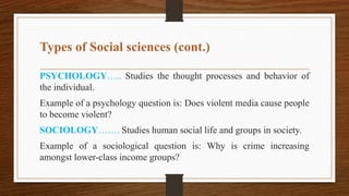 Introduction to social sciences | PPT