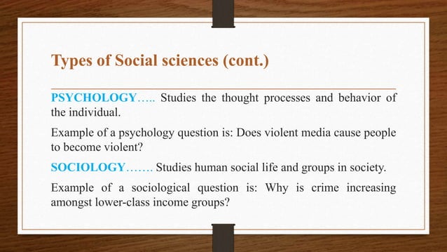 Introduction to social sciences | PPT