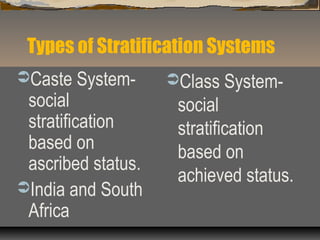 Introduction to social stratification | PPT