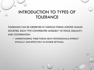 Introduction_to_Social_Tolerance and its importance in our society. | PPTX