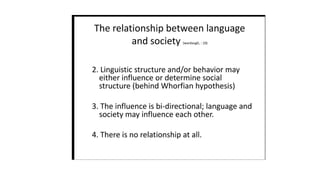 Introduction to Sociolinguistics in English language teaching | PPTX