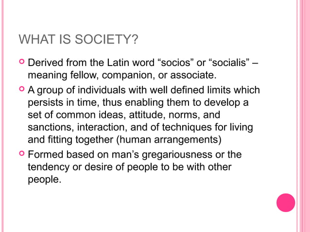 Introduction to sociological foundations | PPT