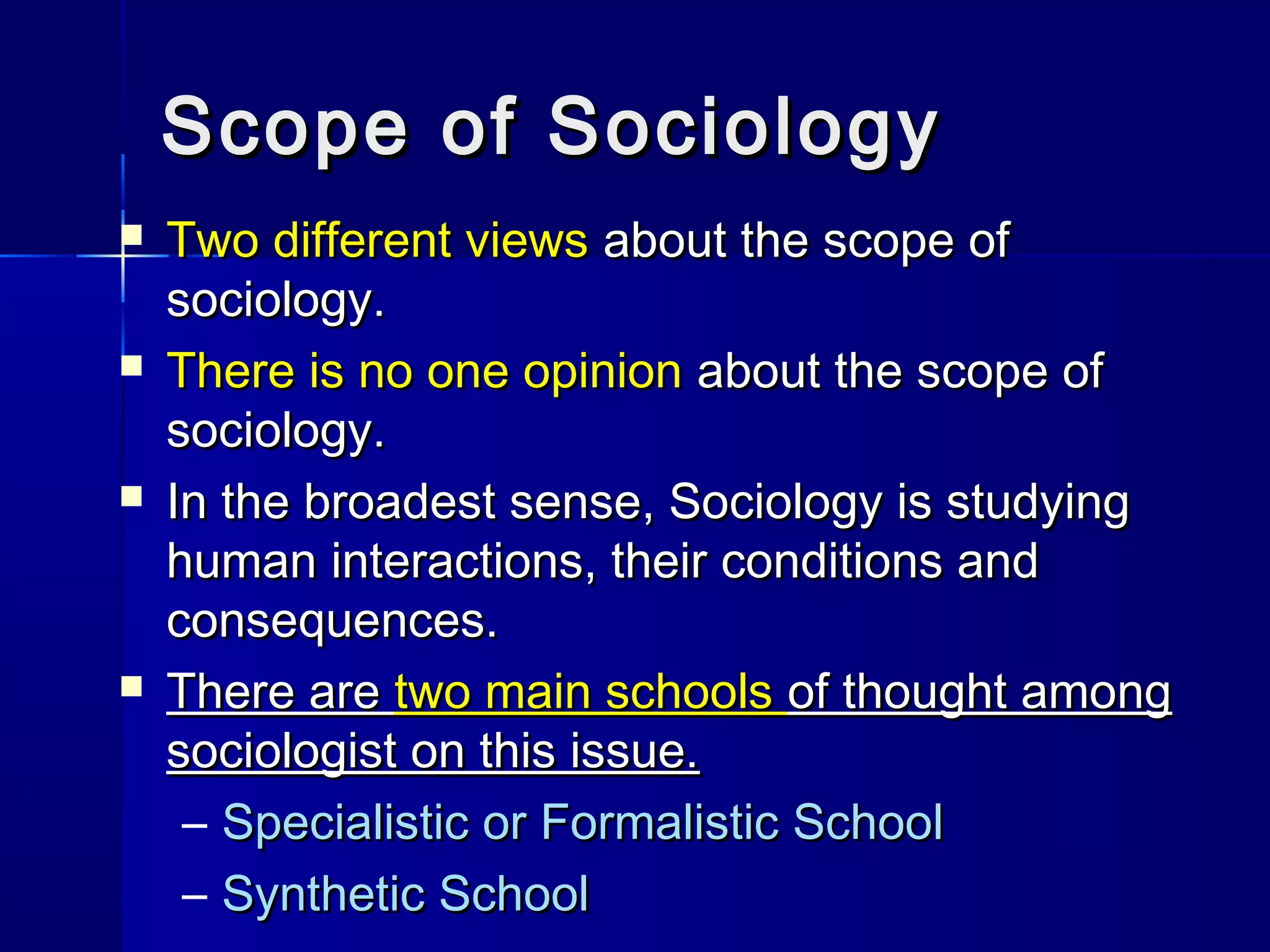 Introduction to sociology | PPT