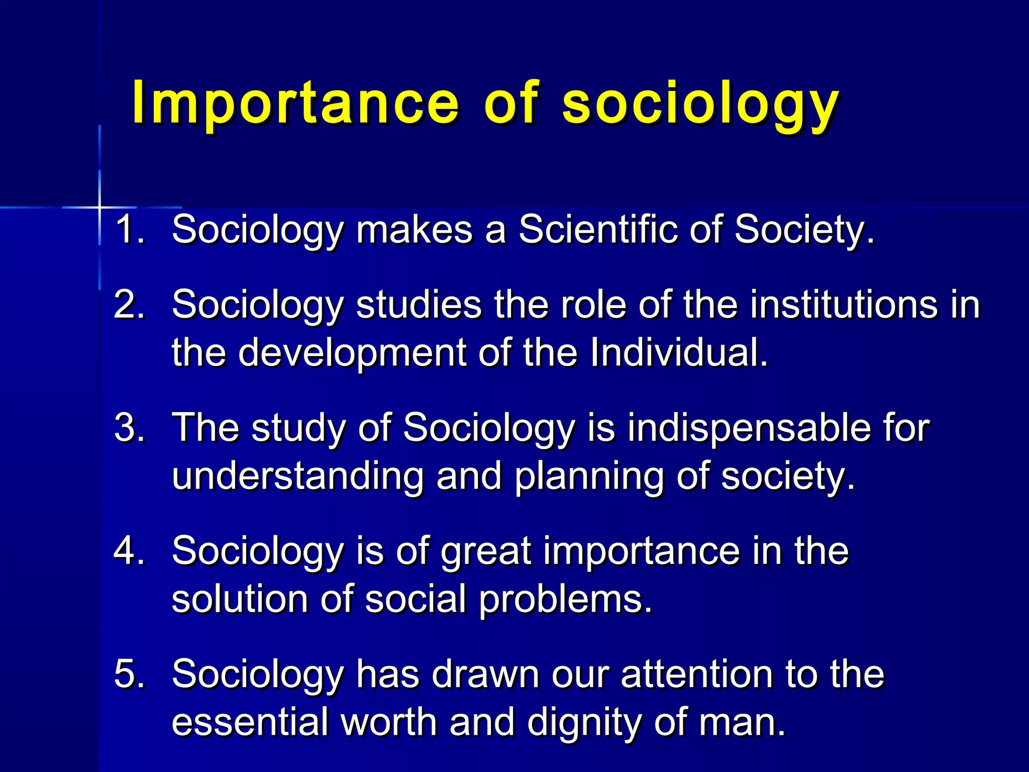 Introduction to sociology | PPT