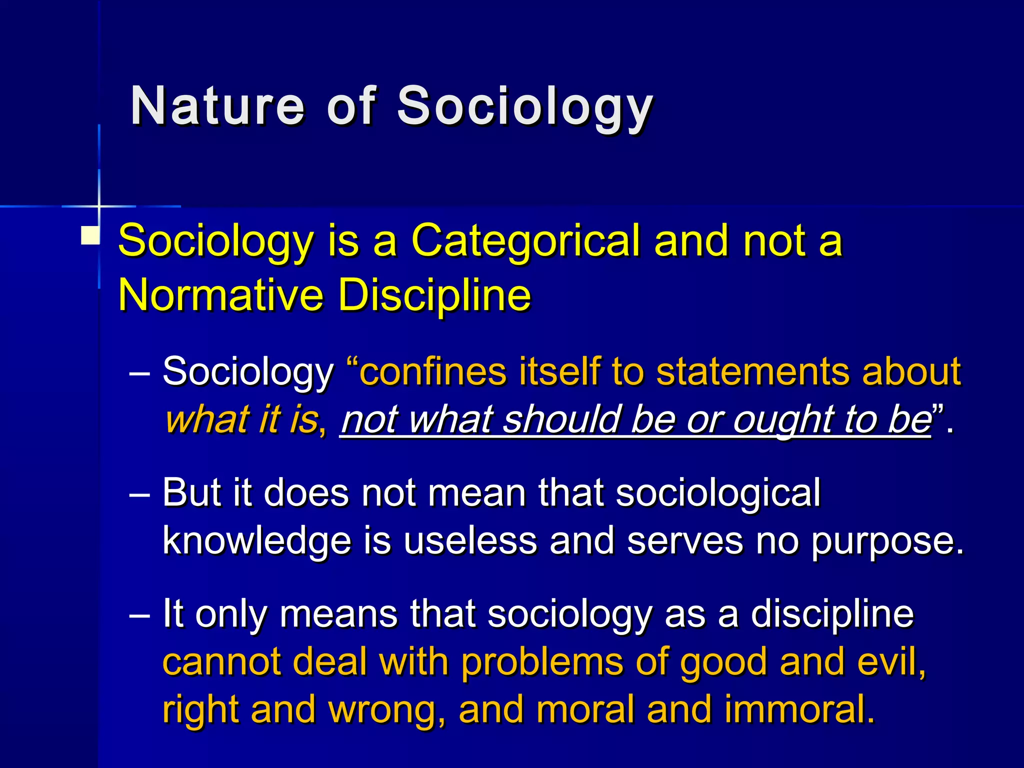 Introduction to sociology | PPT