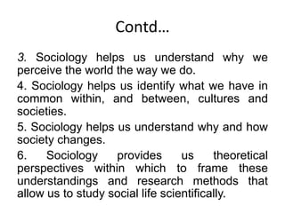 Introduction to sociology | PPTX