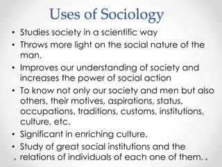 Introduction to sociology | PPTX
