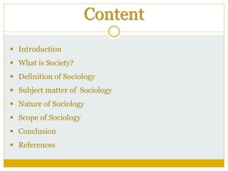 Introduction to sociology | PDF