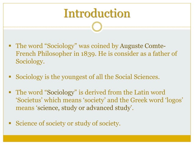 Introduction to sociology | PDF