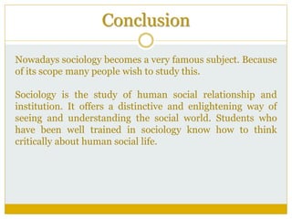 Introduction to sociology | PDF