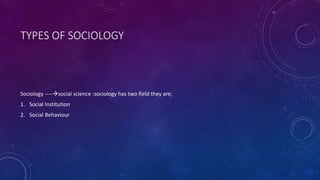 Introduction to sociology | PPT