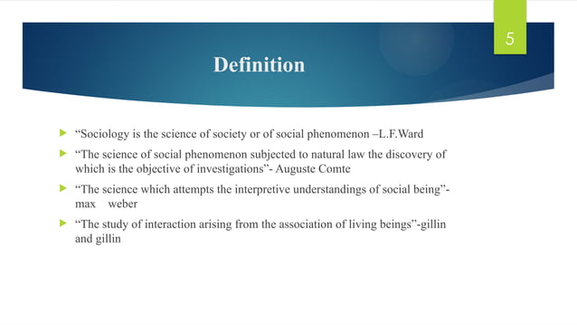Introduction to sociology - PowerPoint Presentation | PPTX