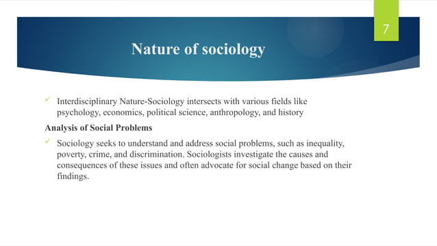 Introduction to sociology - PowerPoint Presentation | PPTX